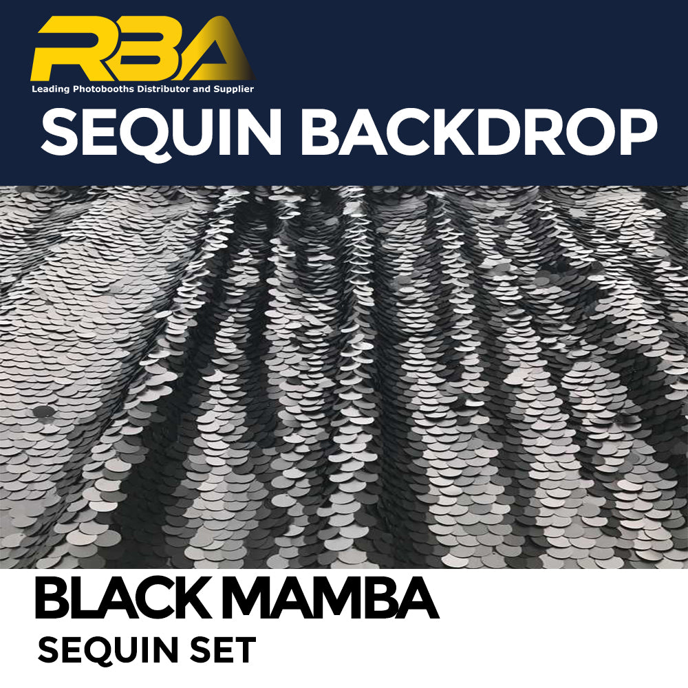 Black Mamba Sequin Backdrop | RBA Photobooths
